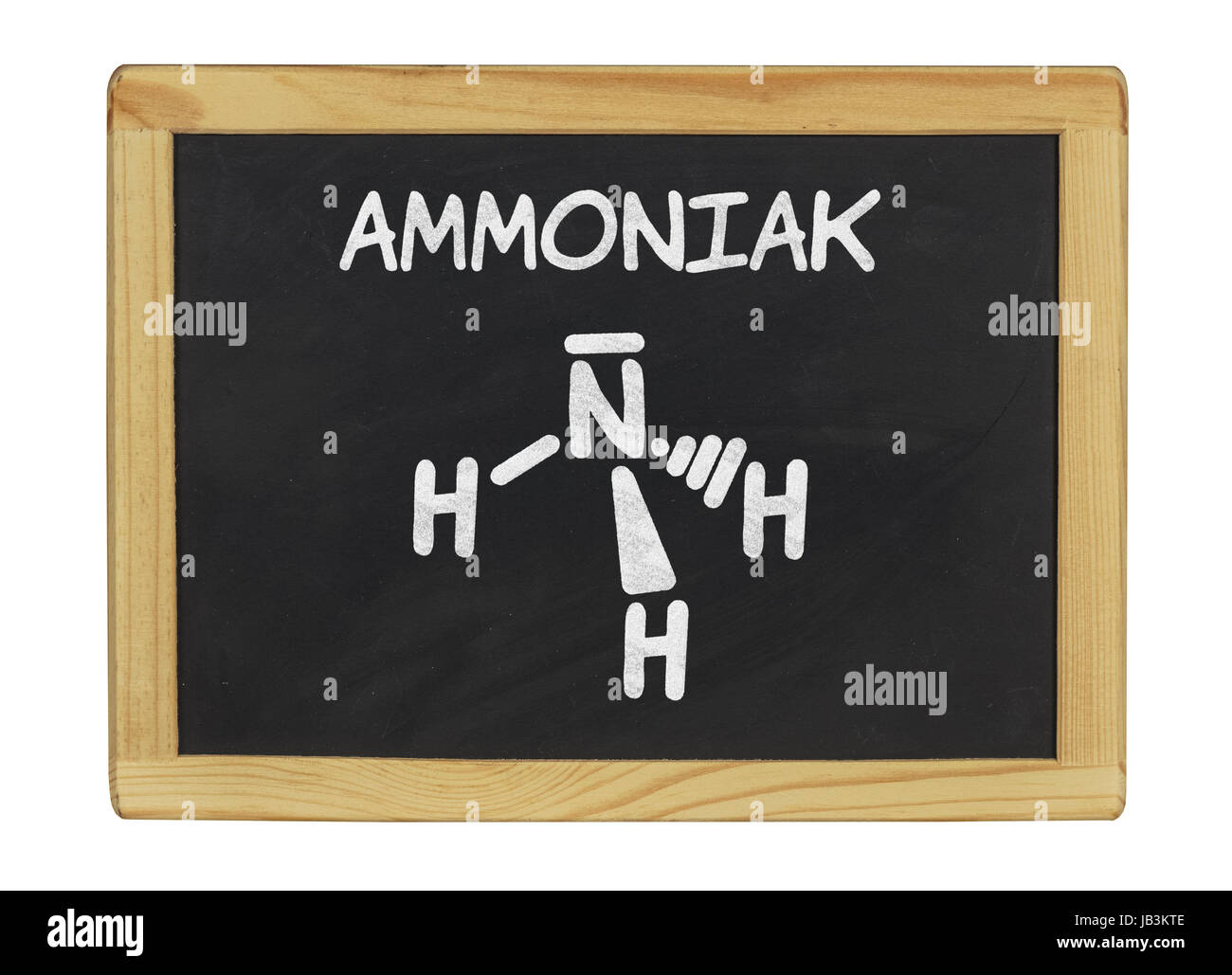 chemische Strukturformel von Ammoniak auf einer Schiefertafel Stock ...