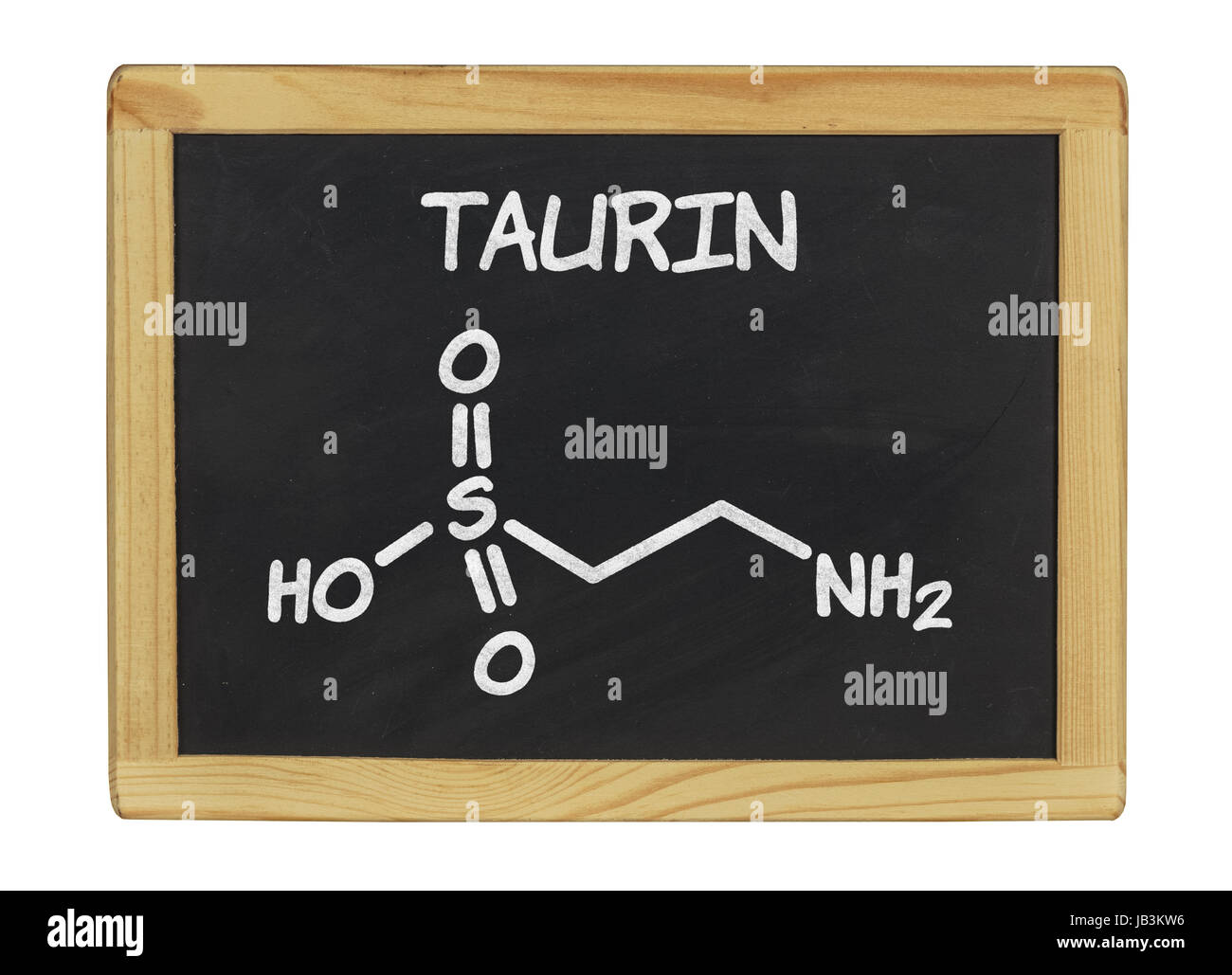 chemische Strukturformel von Taurin auf einer Schiefertafel Stock Photo ...