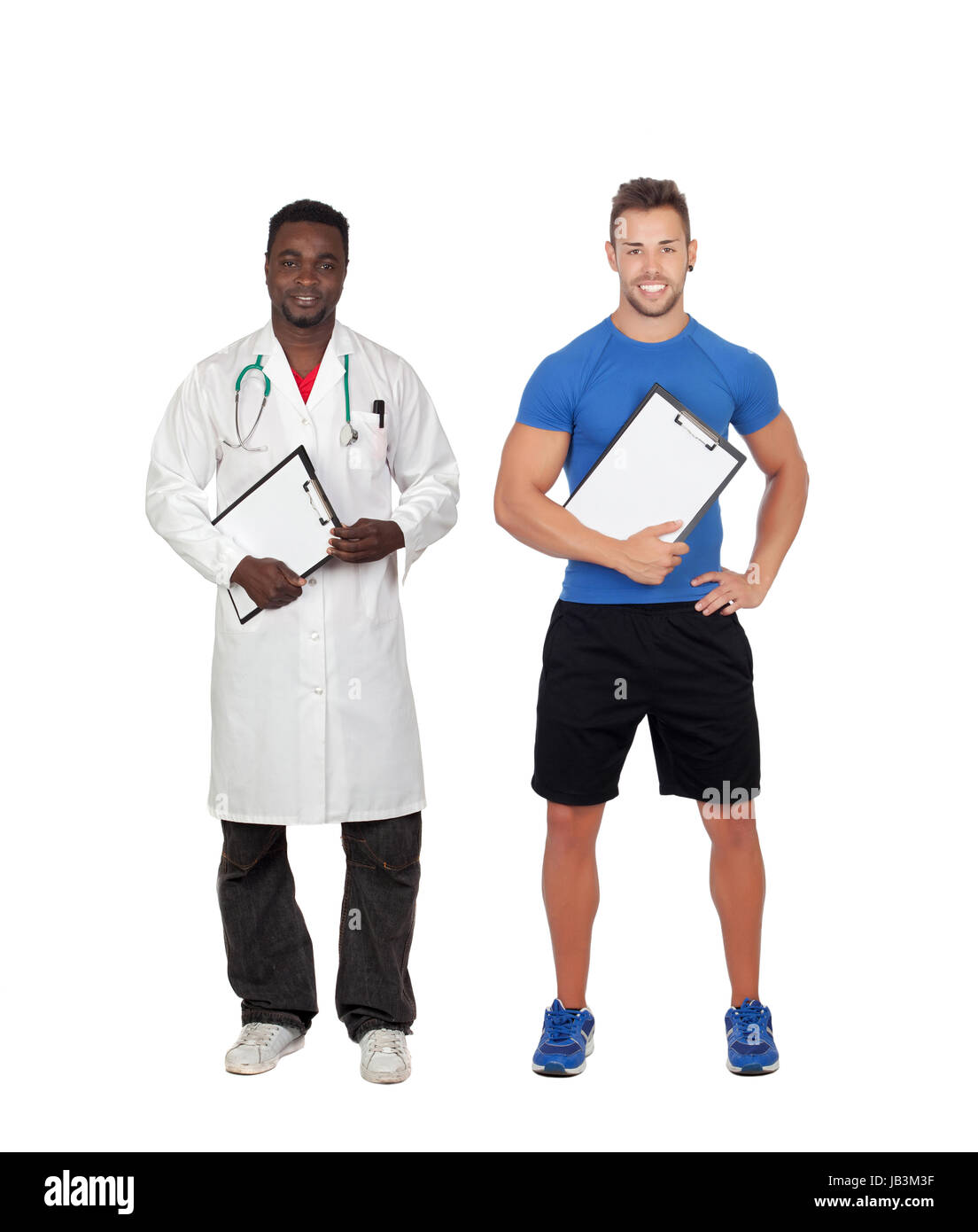 Exercise trainer african Cut Out Stock Images & Pictures - Alamy