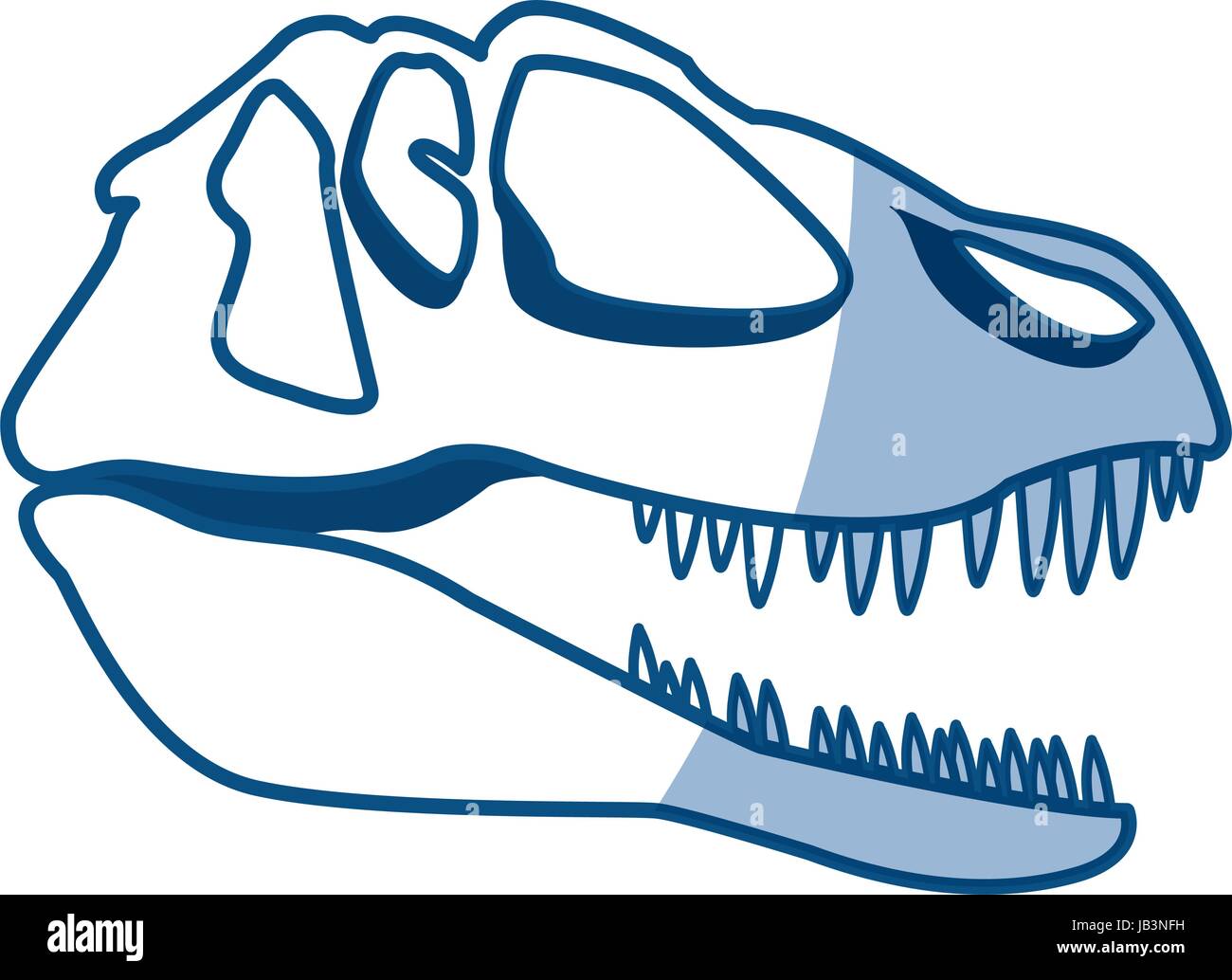 fossil dinosaur head skeleton lizard animal bone Stock Vector Image ...