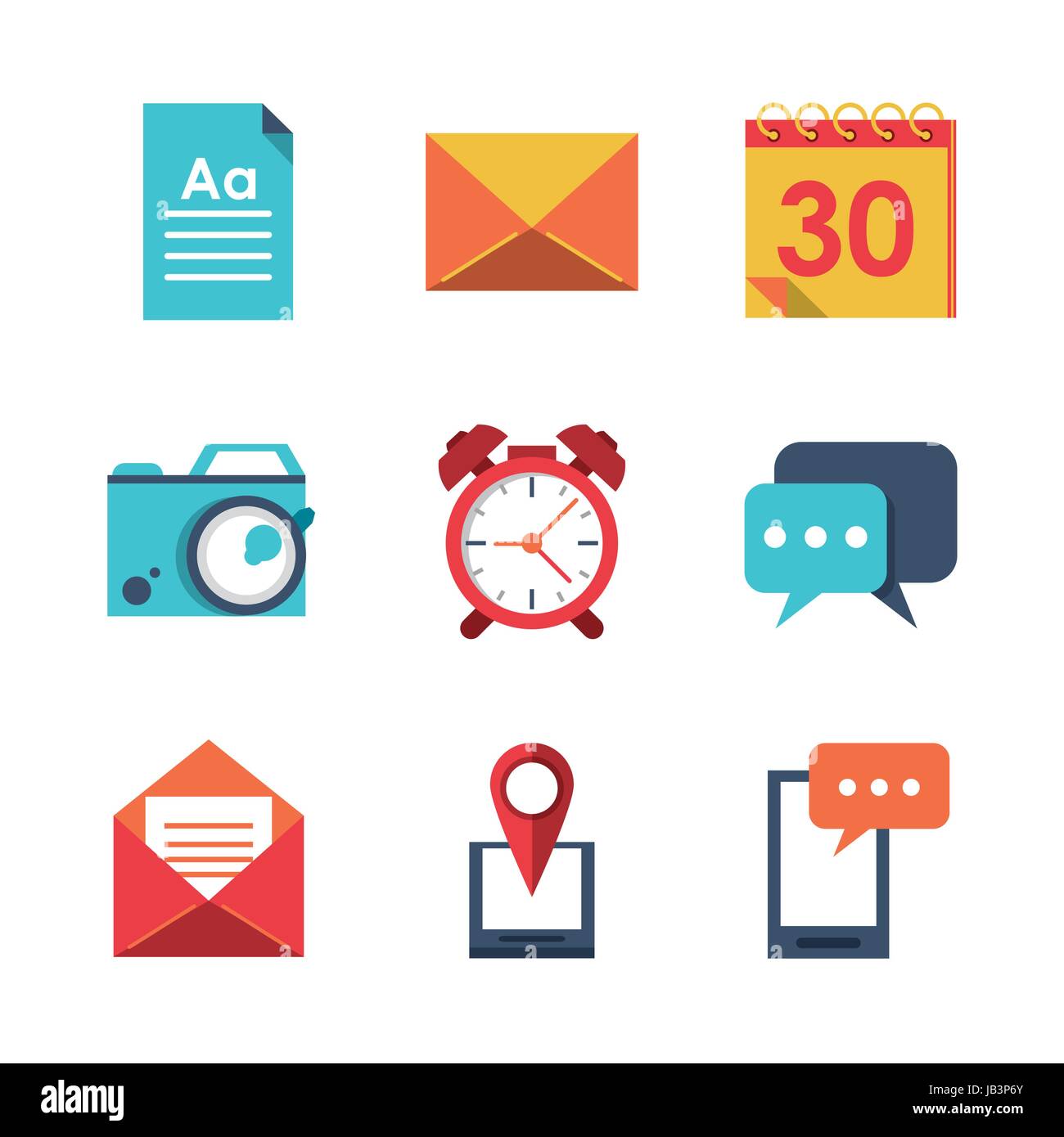 white background with application office icons Stock Vector Image & Art ...