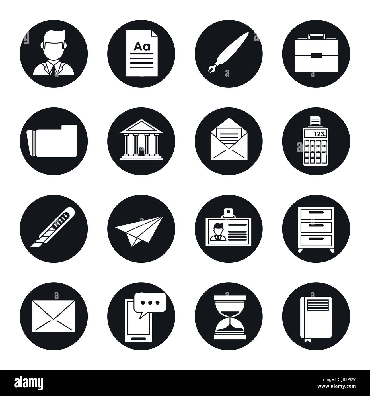 Large Business Icons Clipart