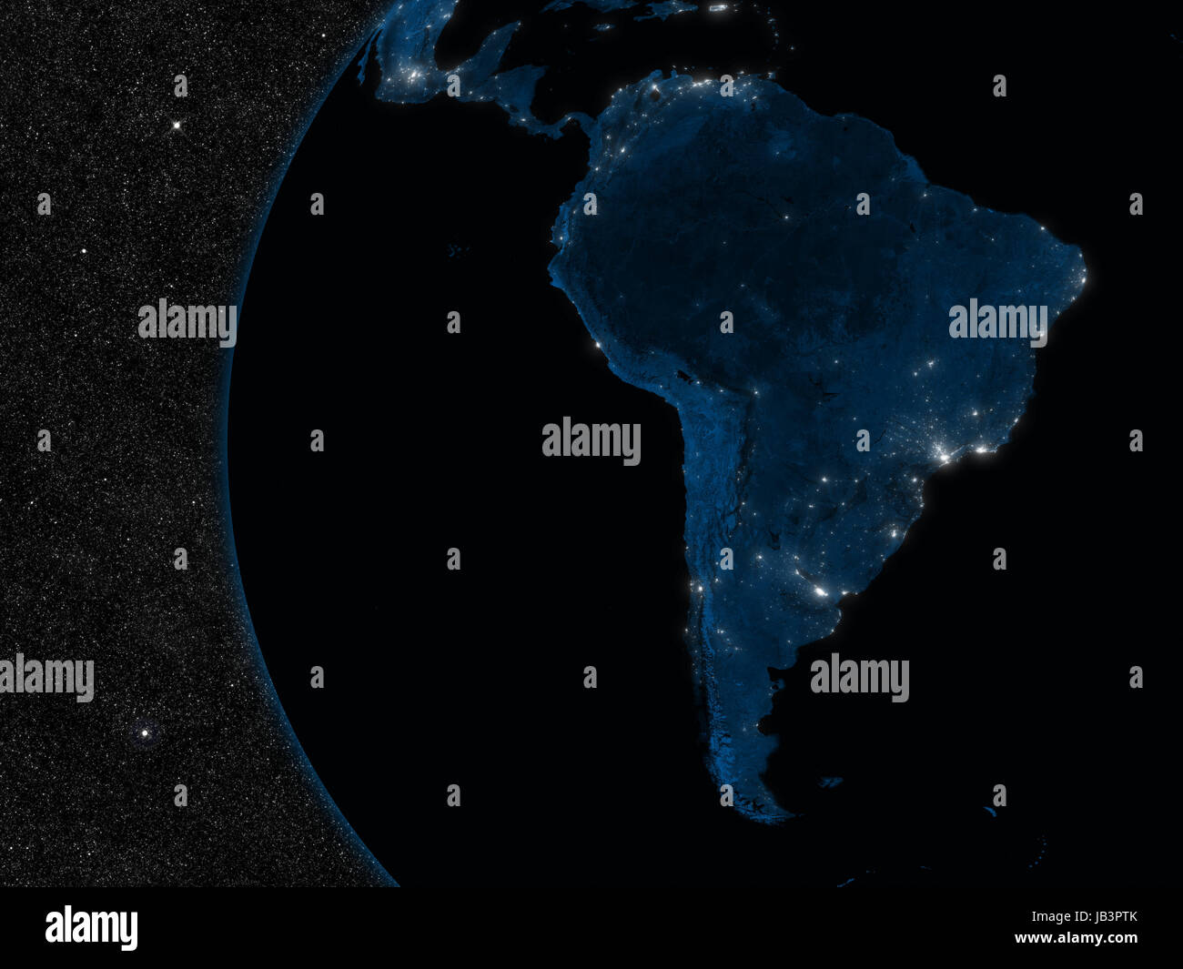 Brazil at night nasa hi-res stock photography and images - Alamy