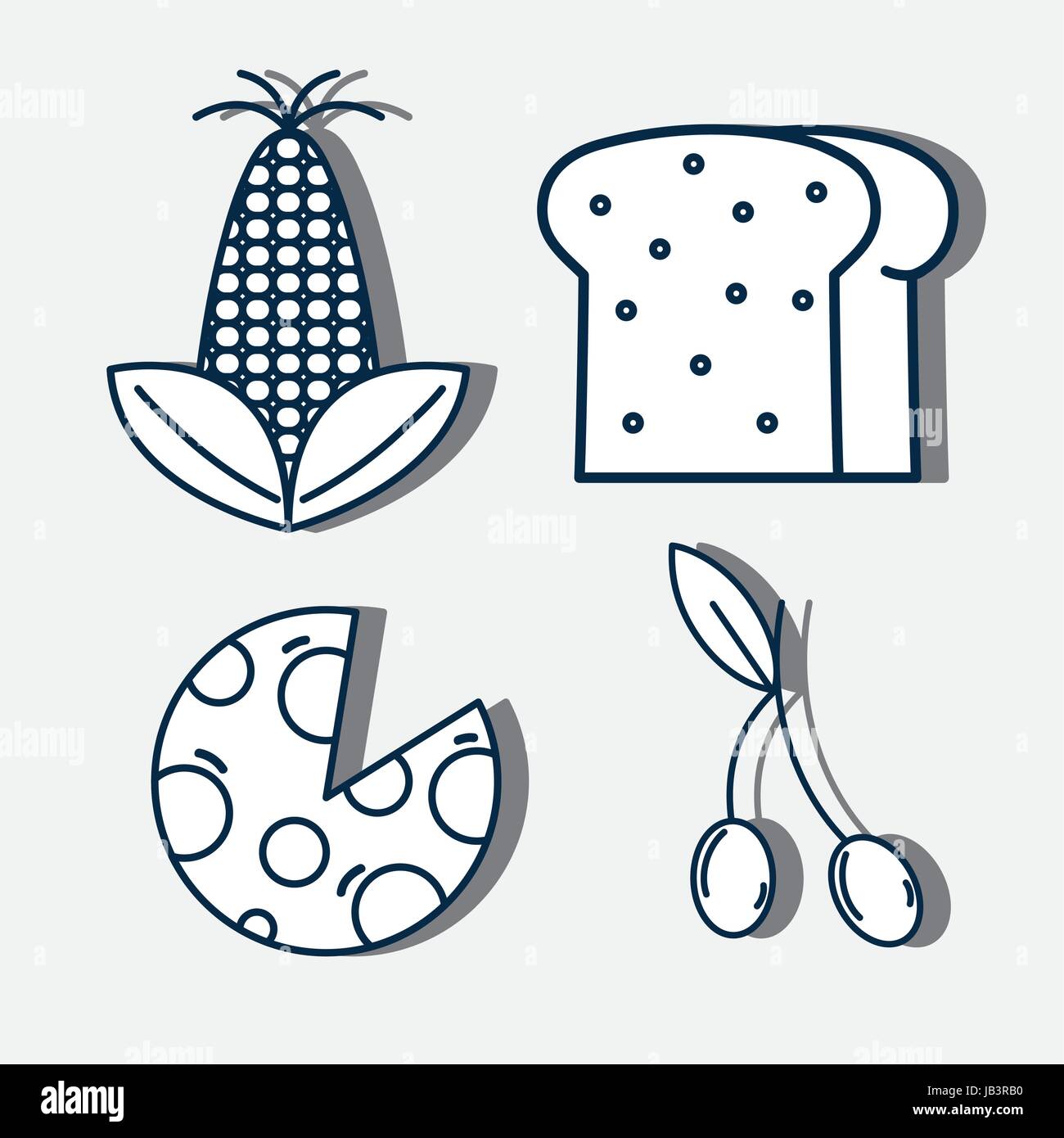 Buffet pizza Stock Vector Images - Alamy