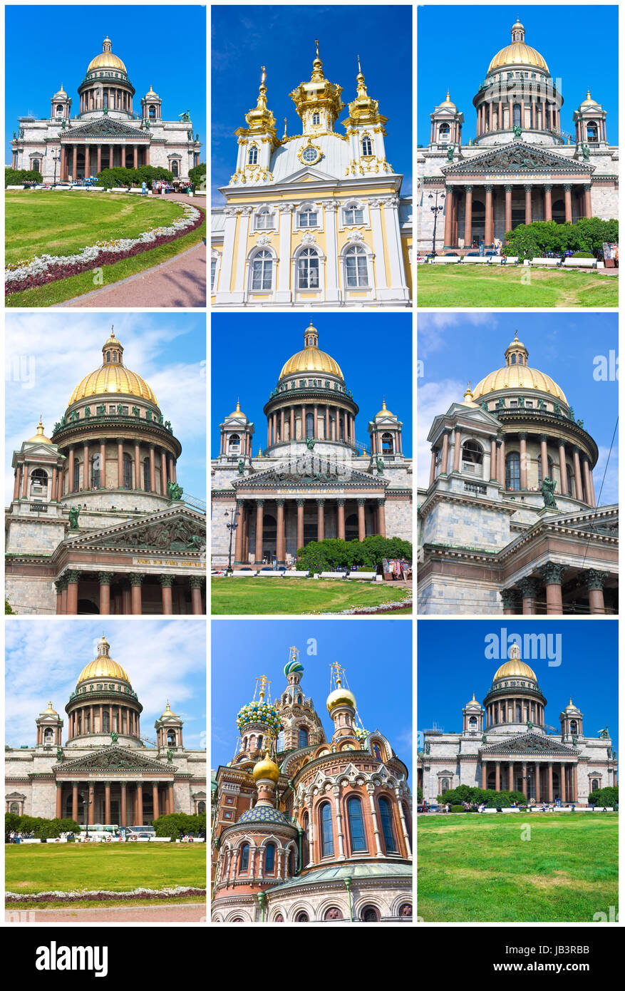 Collection of Cathedrals and Churches in Saint Petersburg, Russia Stock ...