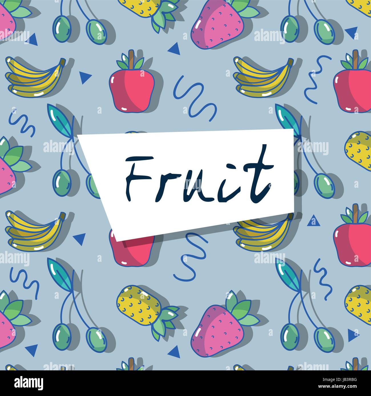 delicious and fresh fruit food background design Stock Vector Image ...
