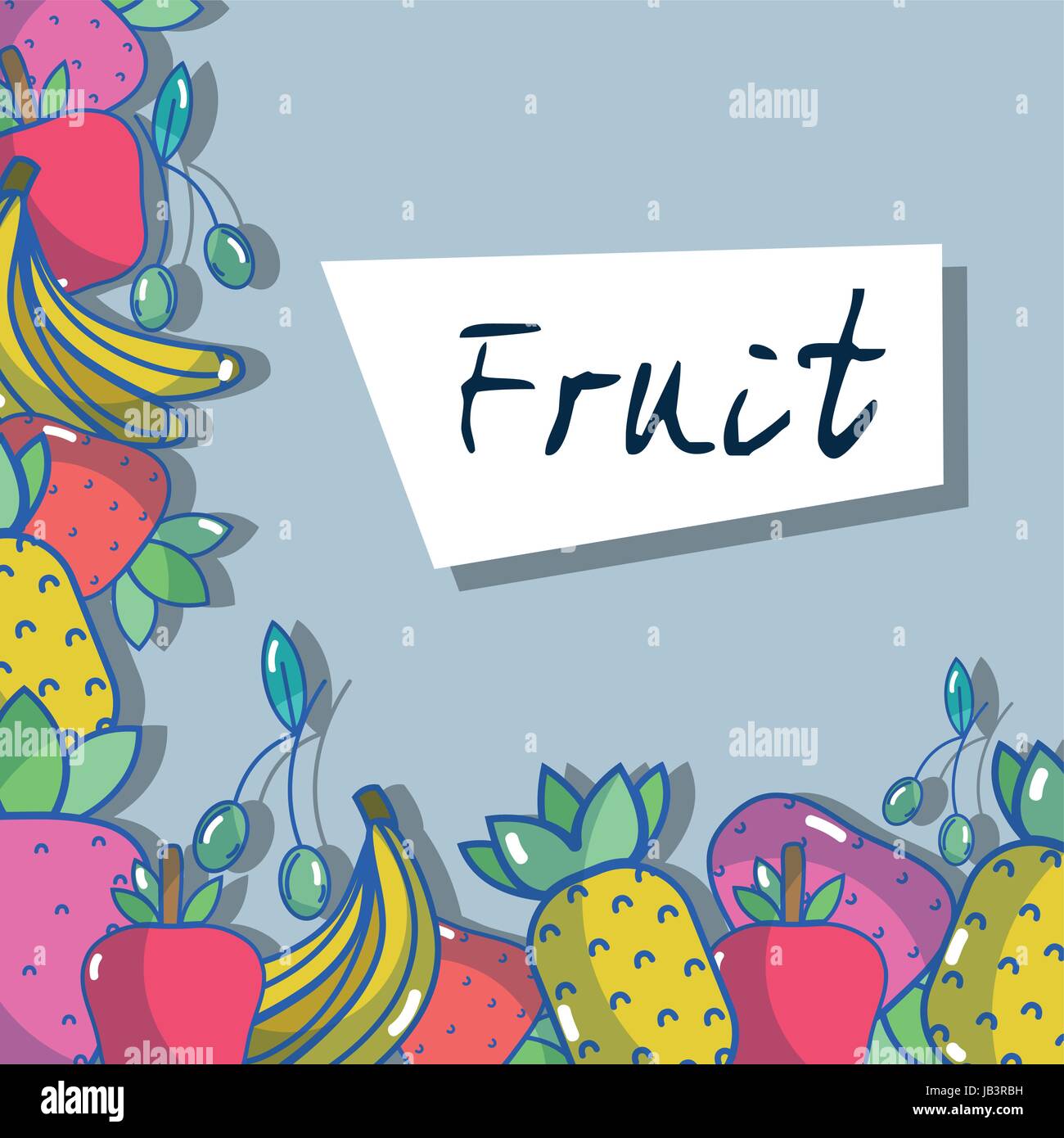 delicious and fresh fruit food background design Stock Vector Image ...