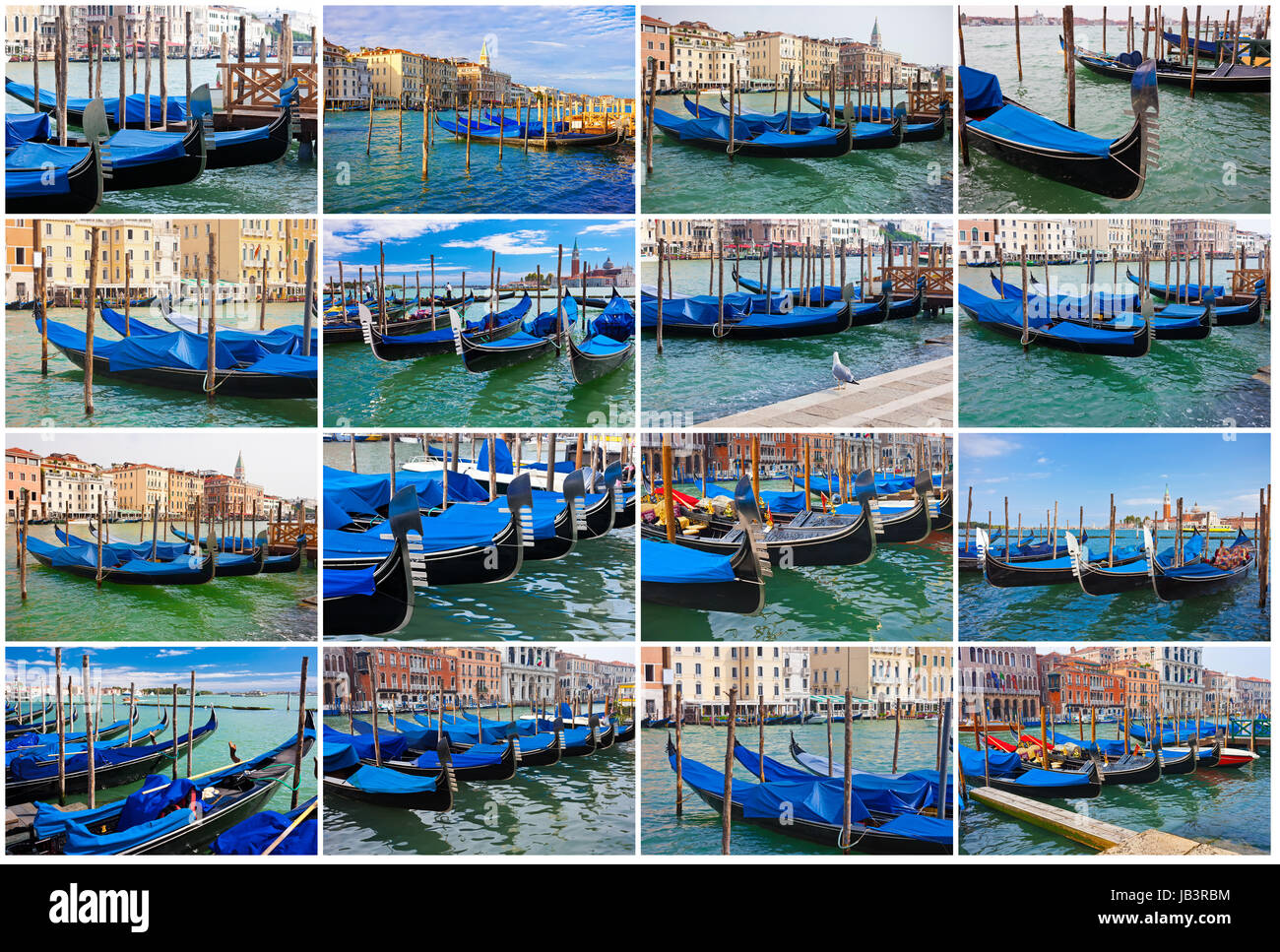 Famous Venetian gondolas in Venice, Italy Stock Photo - Alamy