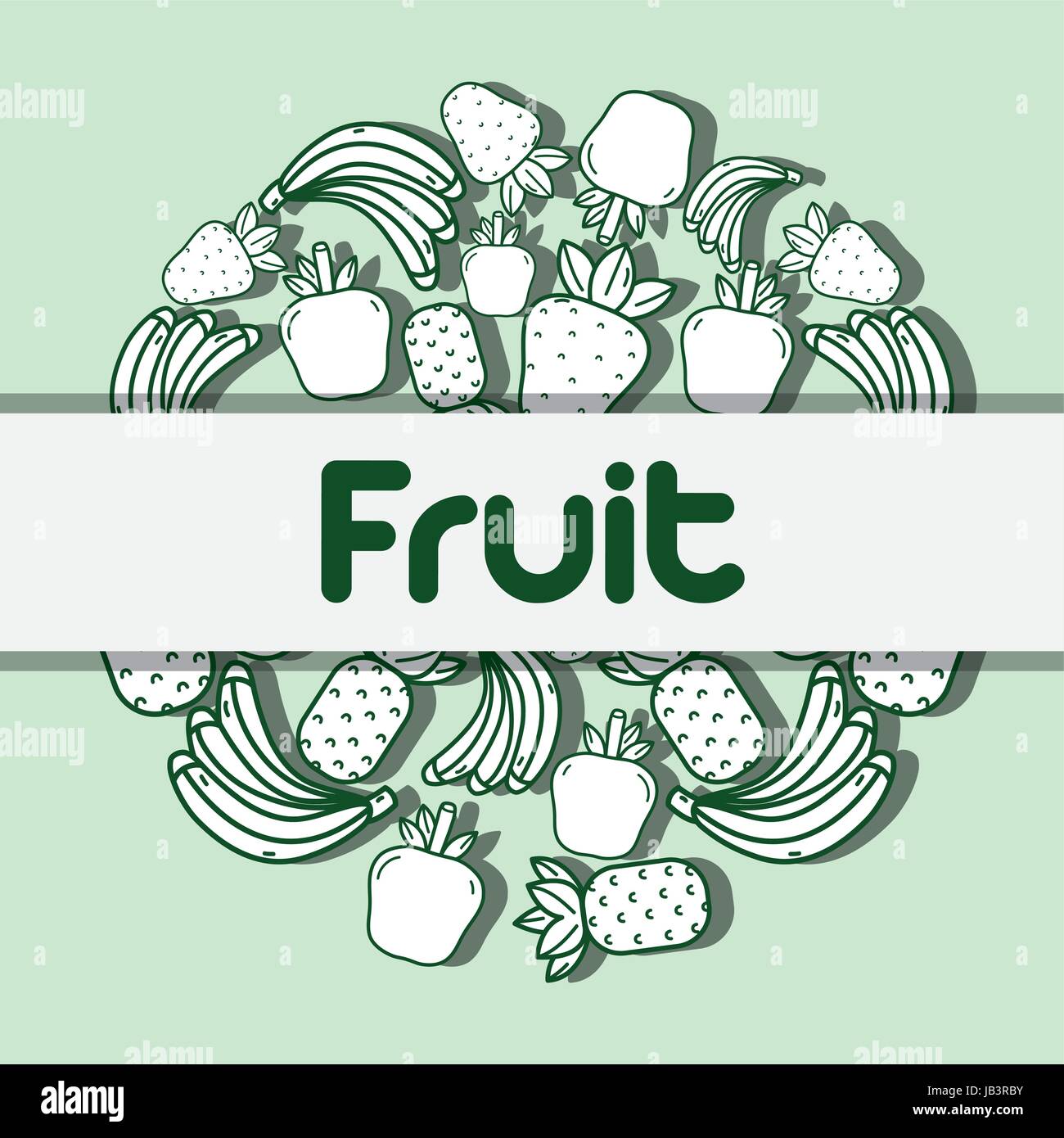 delicious and fresh fruit food background design Stock Vector Image ...