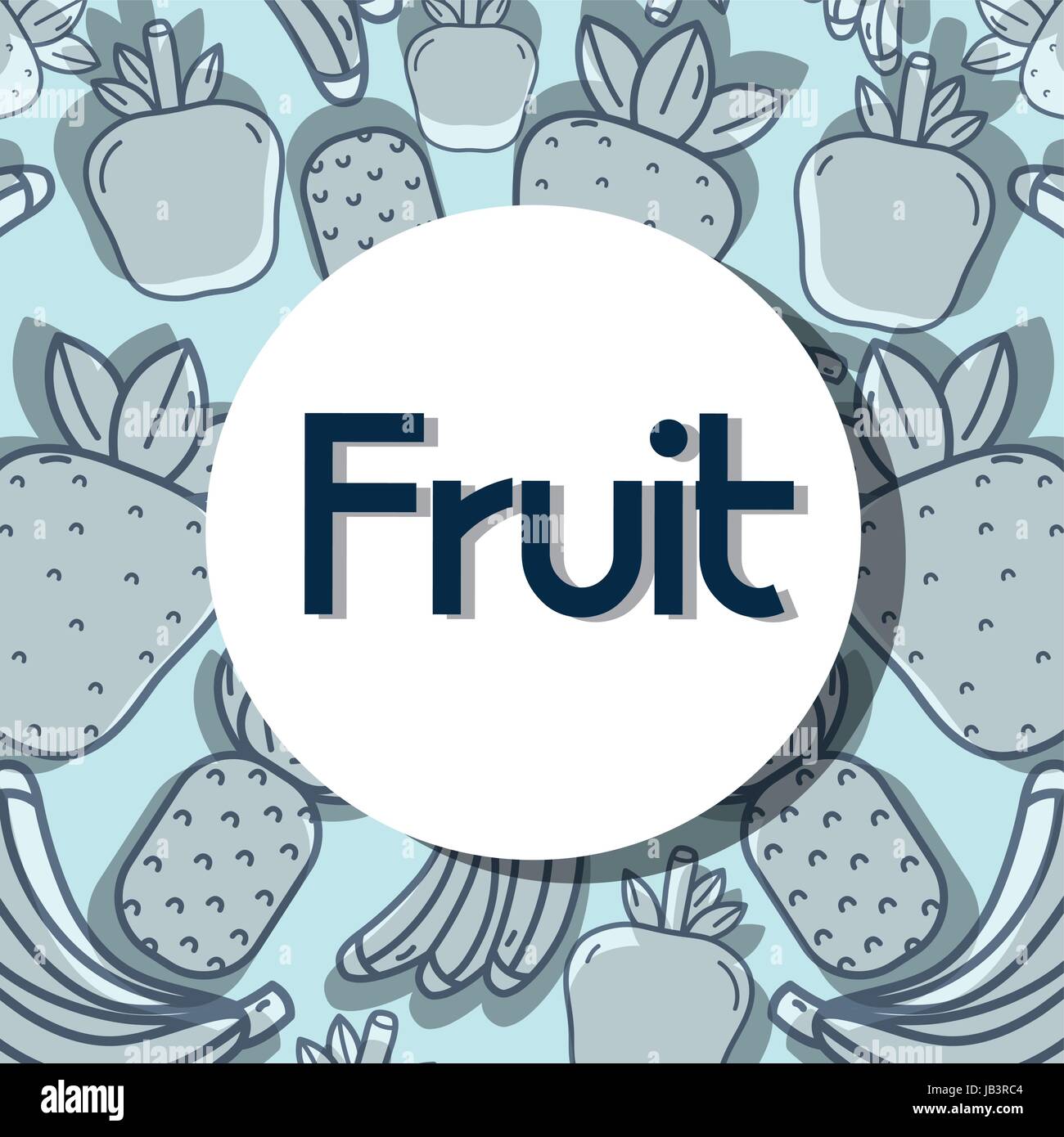 delicious and fresh fruit food background design Stock Vector Image ...