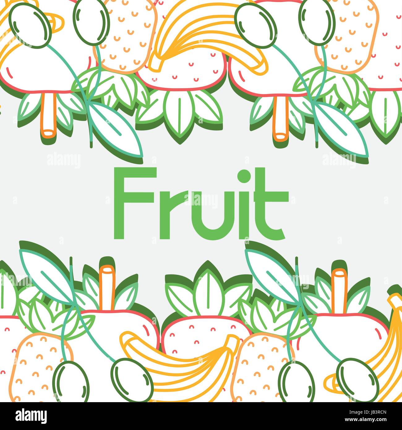 delicious and fresh fruit food background design Stock Vector Image ...