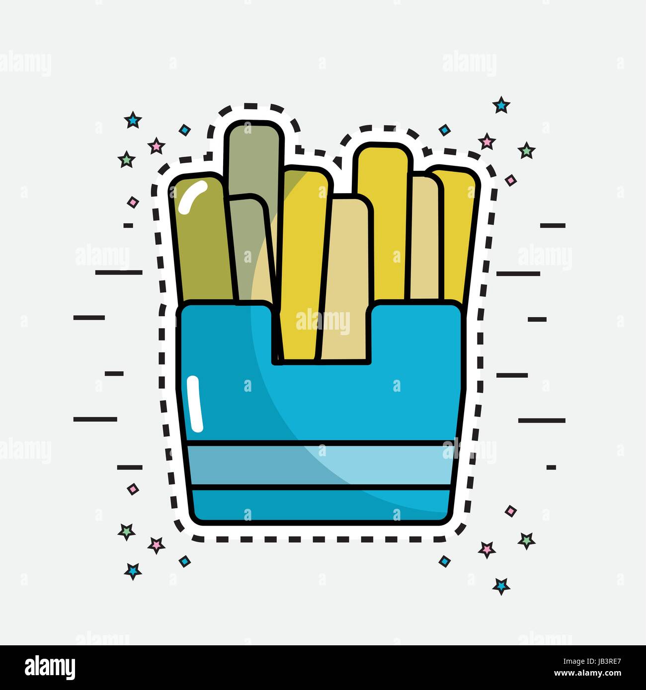 delicious fries french fast food Stock Vector Image & Art - Alamy