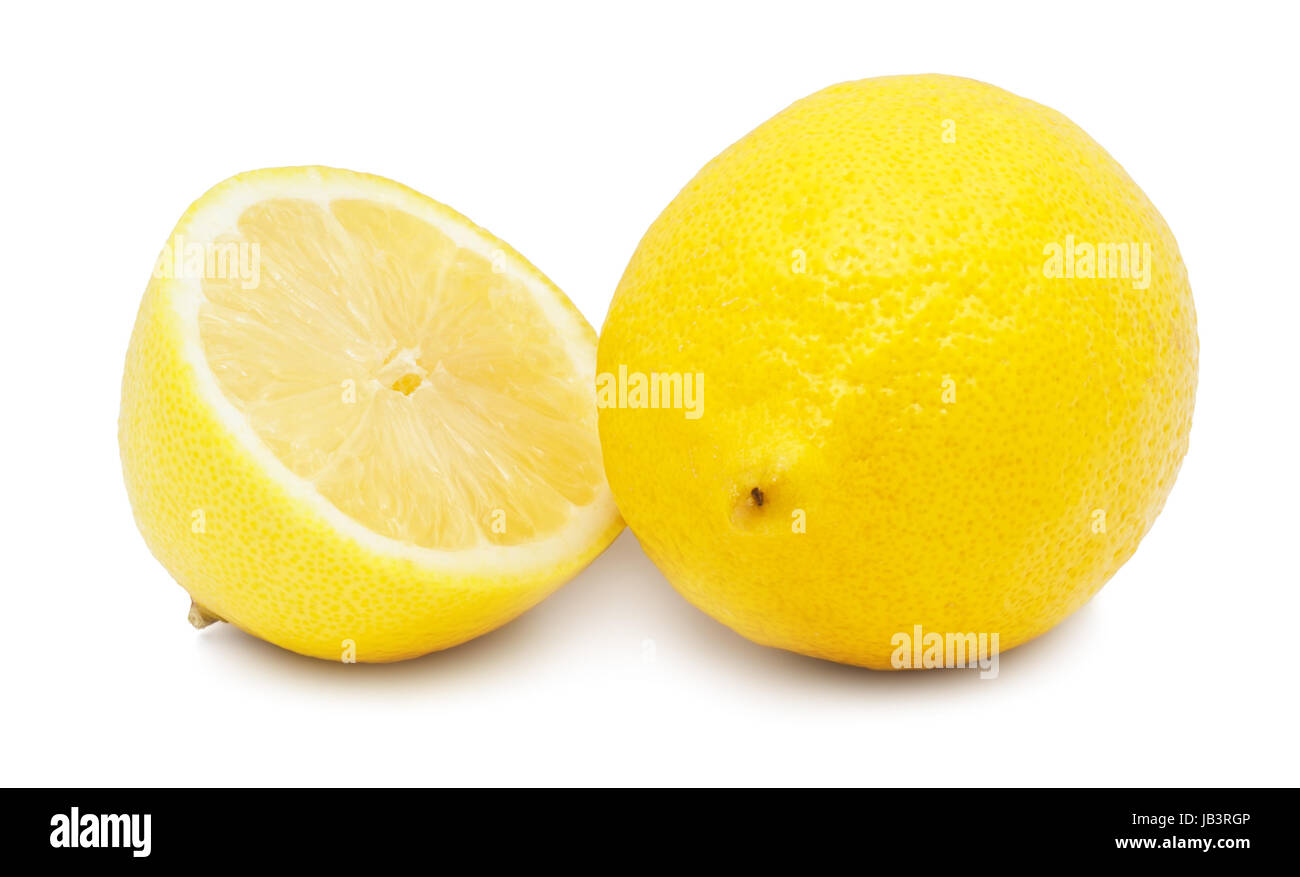 Fresh tasty lemon isolated on white background Stock Photo - Alamy