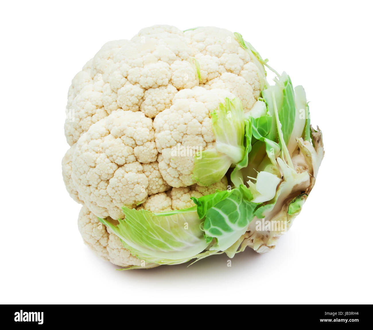 Single fresh cauliflower isolated on white background Stock Photo - Alamy