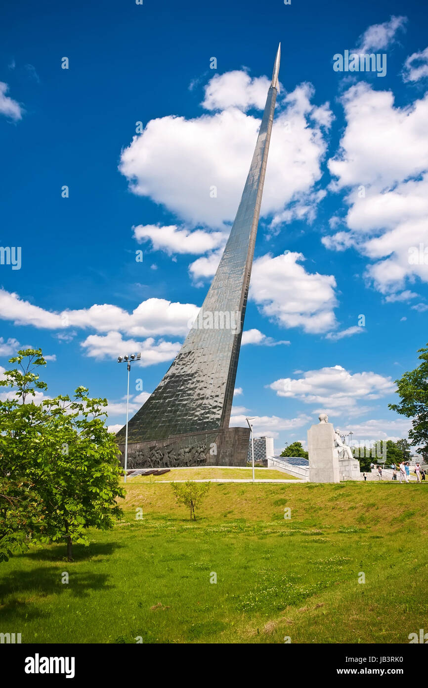 Conquerors of Space Monument in Moscow, Russia Stock Photo - Alamy