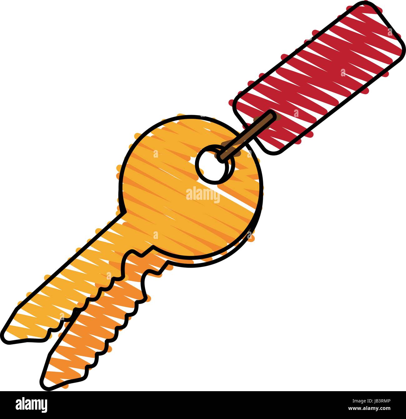 Steel keys on keyring Stock Vector Images - Alamy