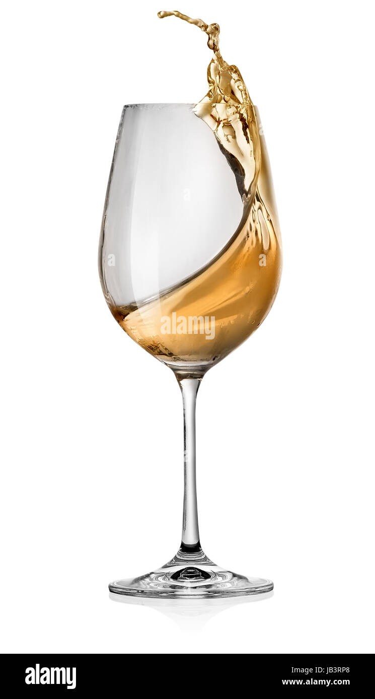 Moving white wine glass over a white background Stock Photo - Alamy