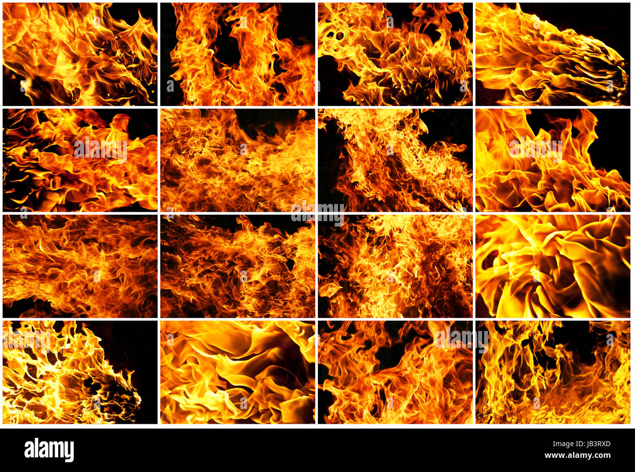 Beautiful yellow and orange hot fire on black background Stock Photo ...