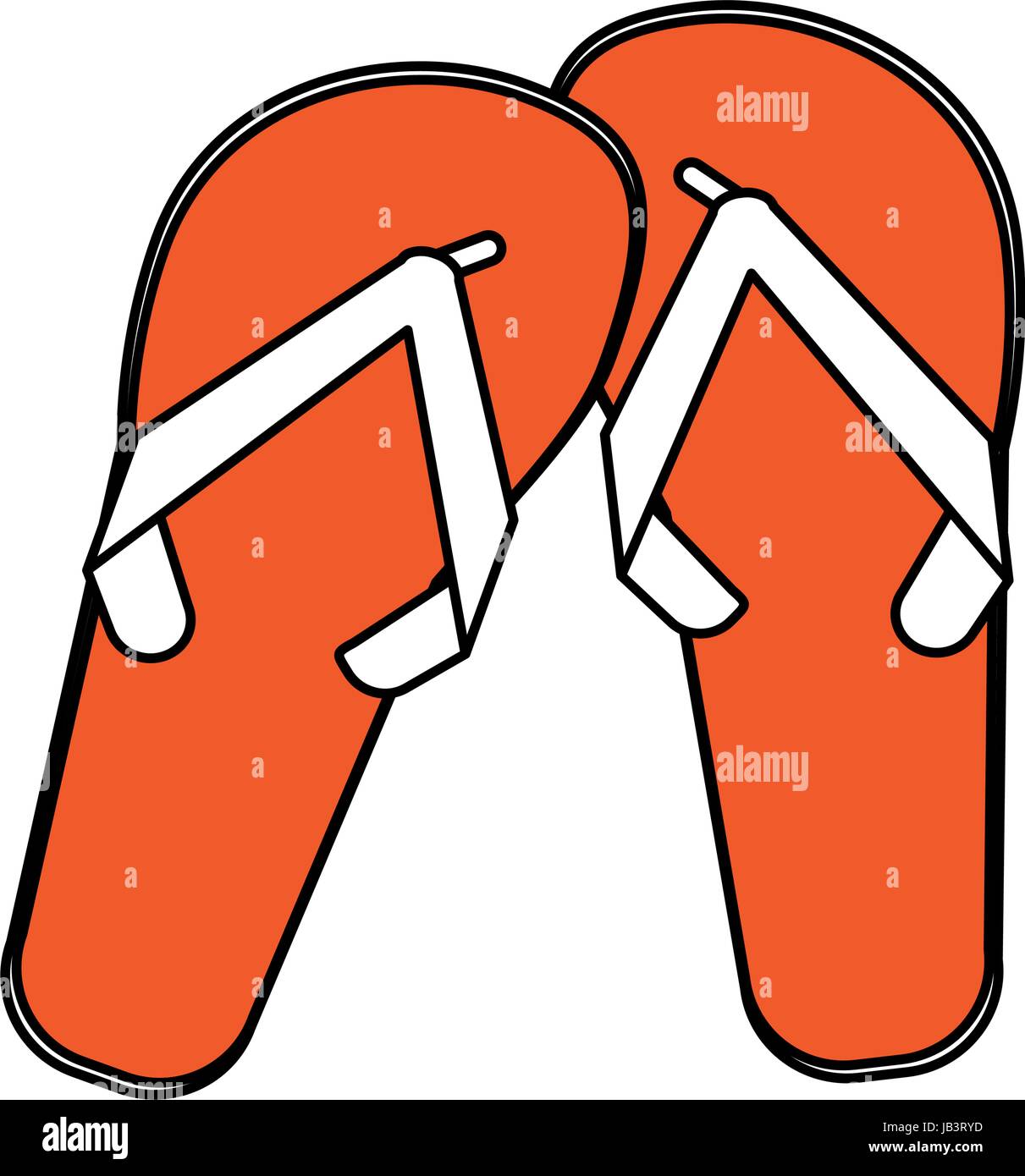 flip flops illustration cartoon silhouette Stock Vector Image & Art - Alamy