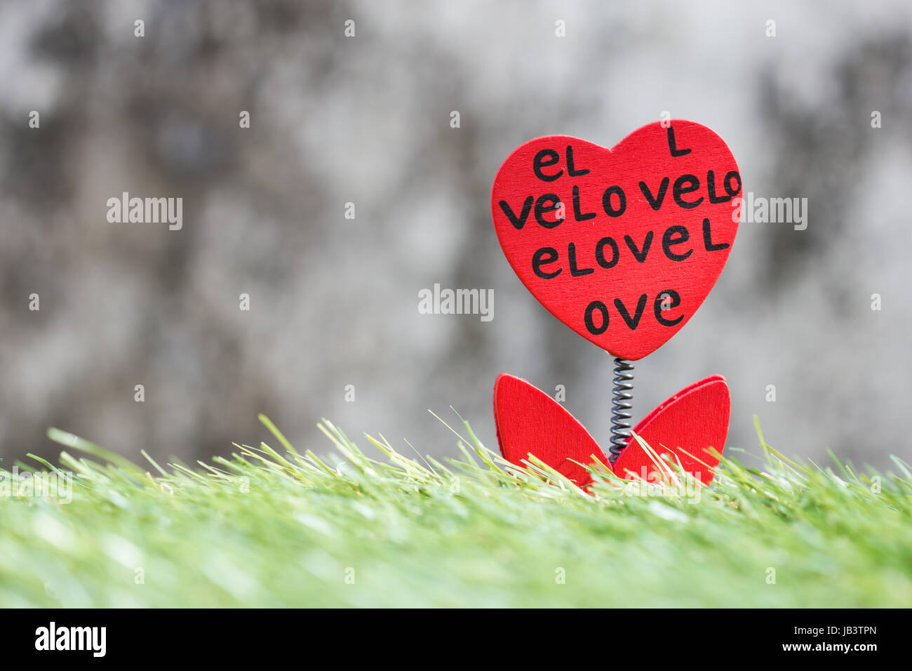 Valentines Day background with flower red hearts Stock Photo - Alamy