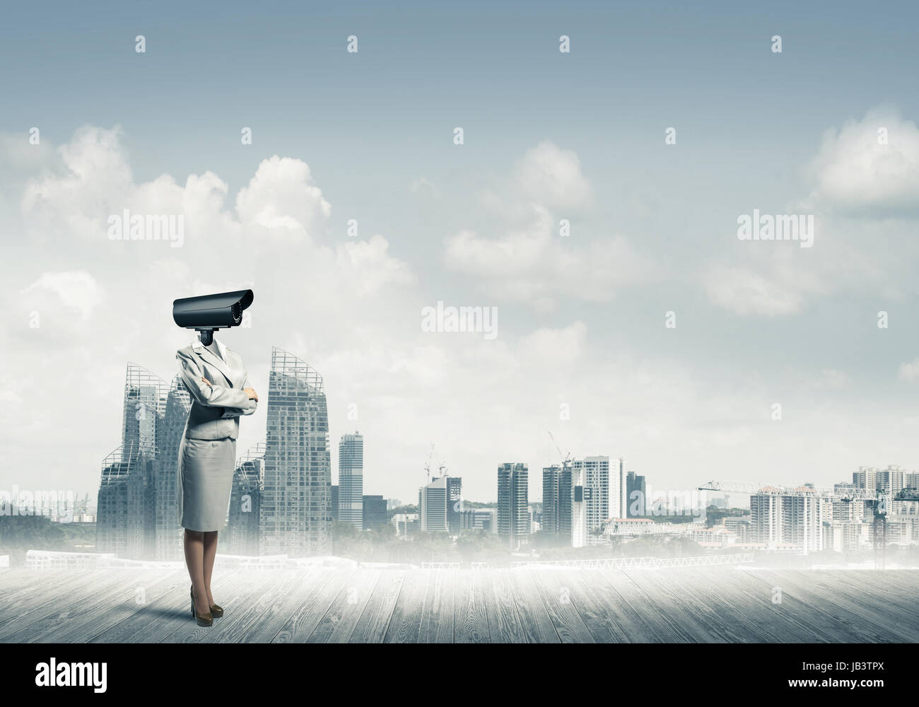 Female security guard cctv hi-res stock photography and images - Alamy