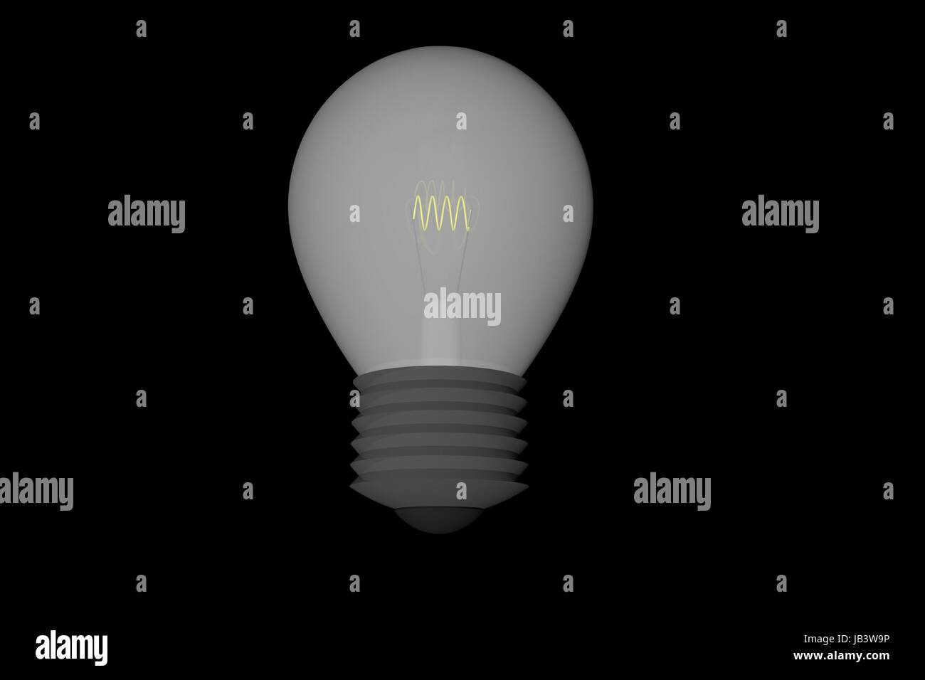Bulb with lukewarm light over black background, 3d render Stock Photo ...