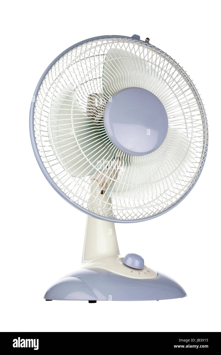 Electric fan. White background Stock Photo - Alamy