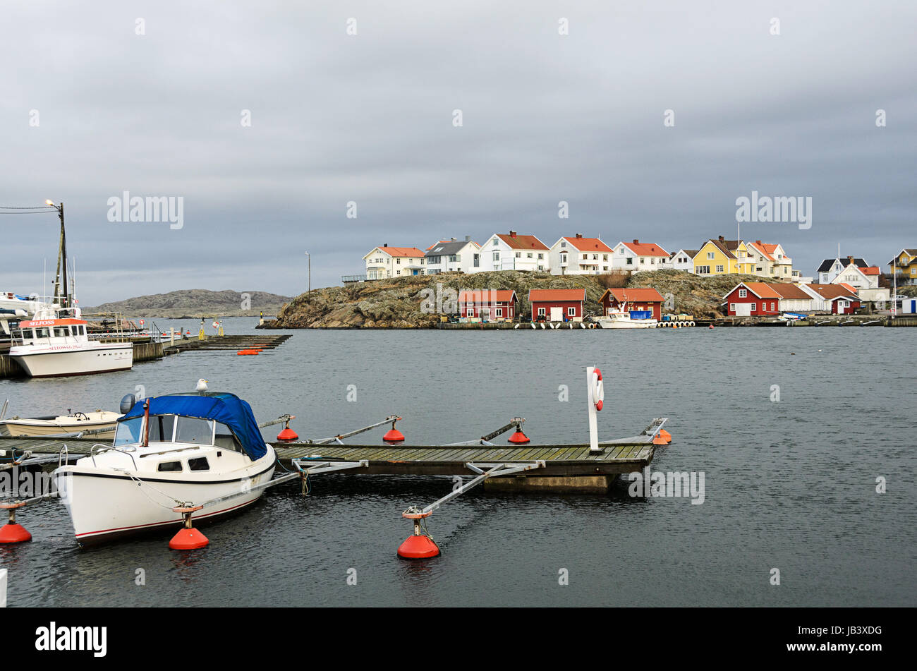 a deserted harbor an early rainy winter day Stock Photo - Alamy