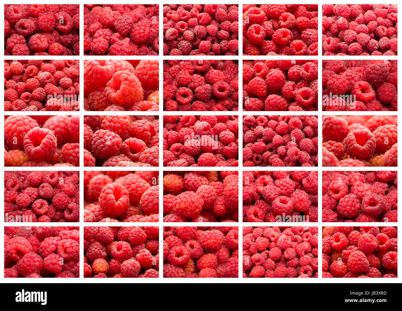 Many fresh red raspberries making beautiful background Stock Photo - Alamy