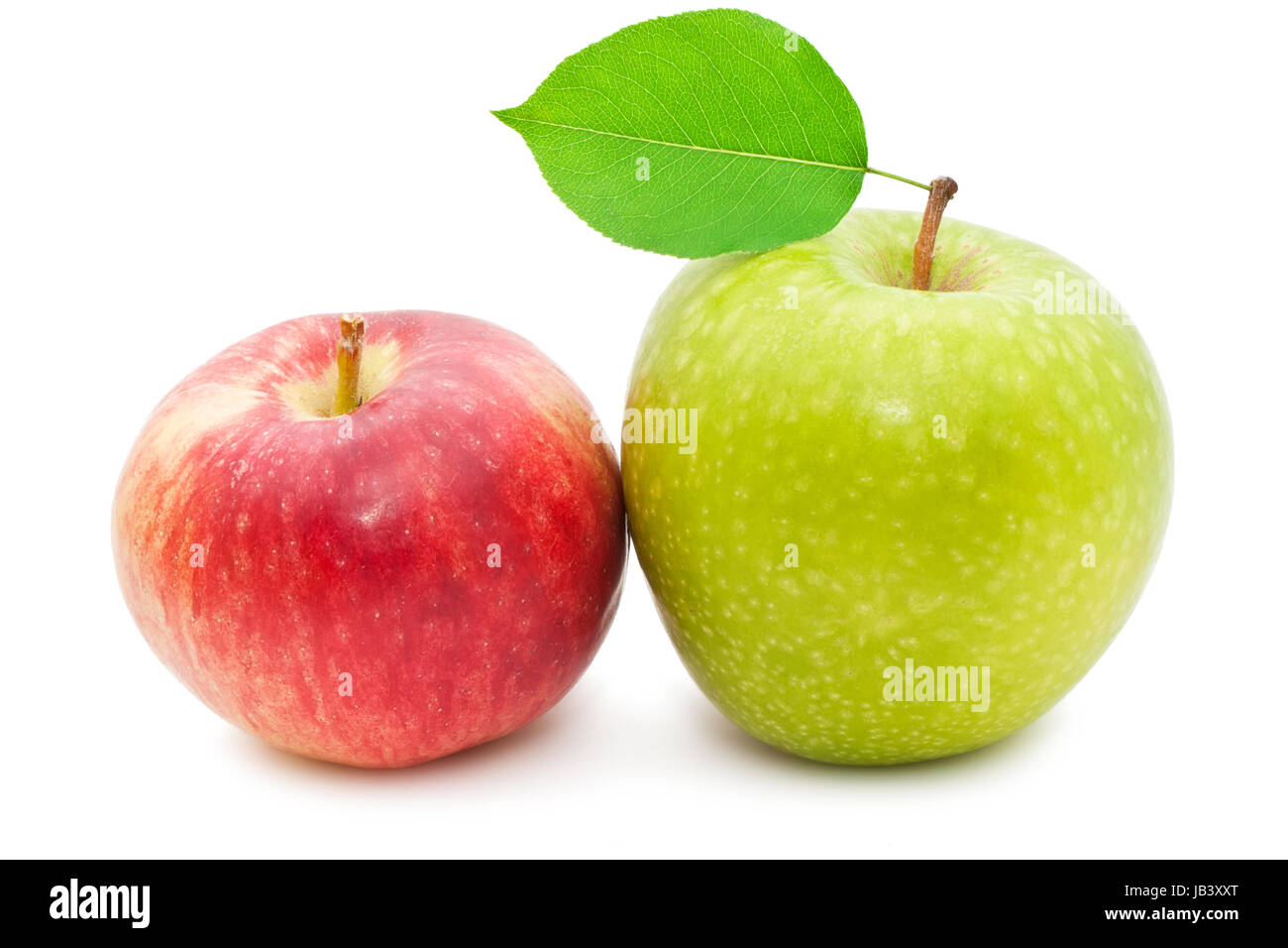 Nice fresh apples isolated on white background Stock Photo - Alamy
