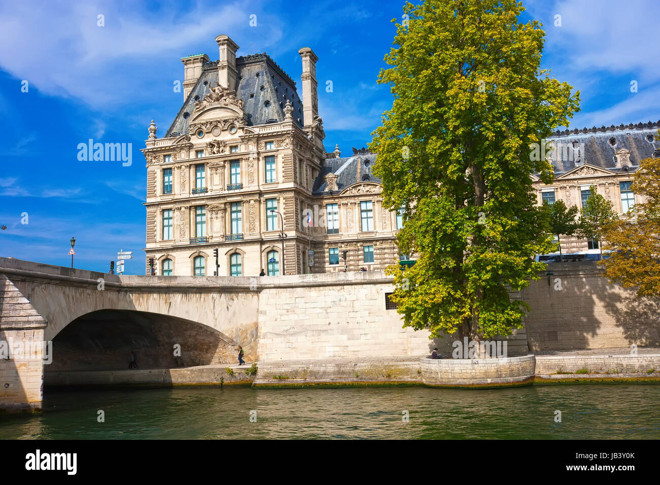 Beautiful view of Louvre museum, Paris, France Stock Photo - Alamy