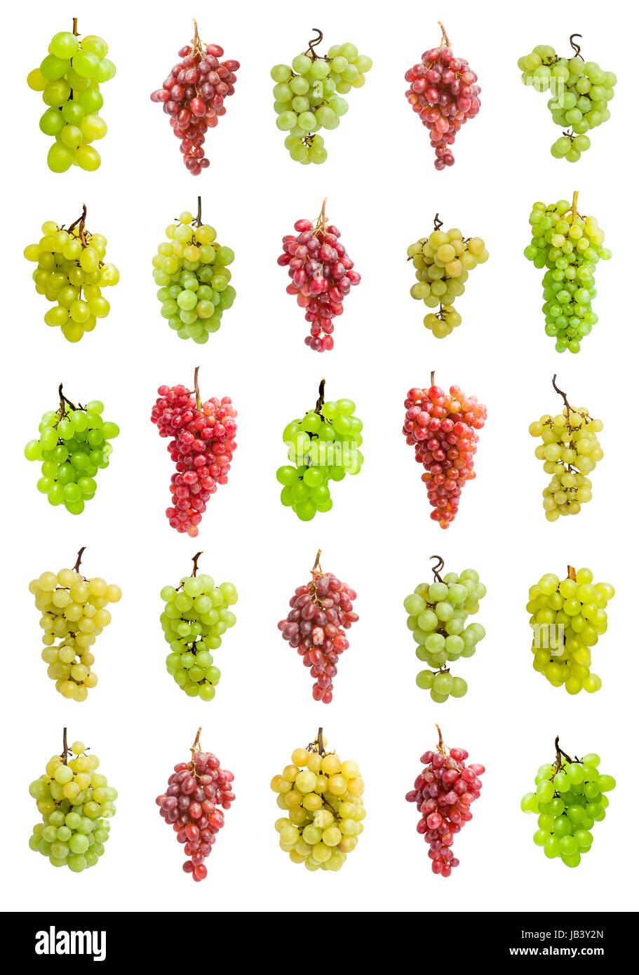 Collection of grapes isolated on white background Stock Photo - Alamy