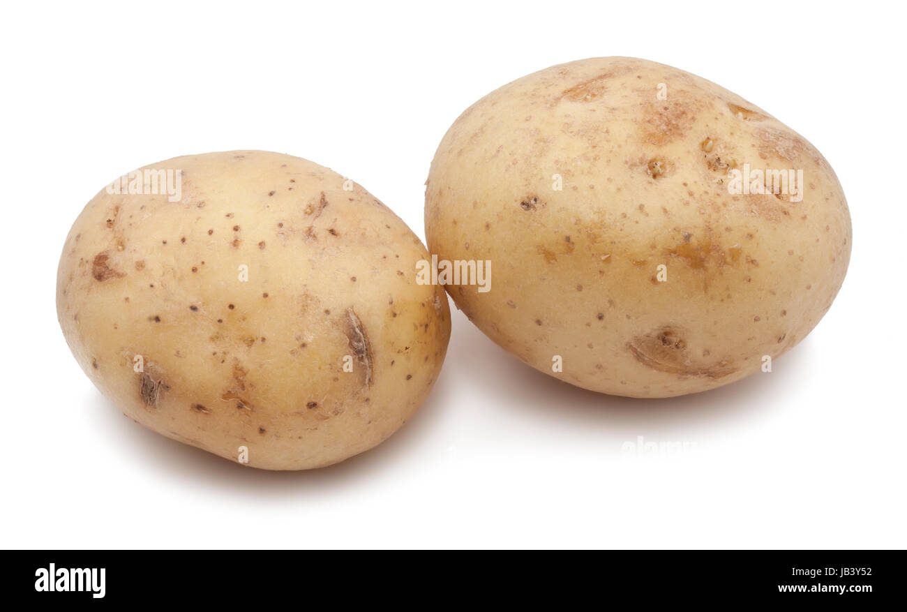 New fresh potatoes isolated on white background Stock Photo - Alamy