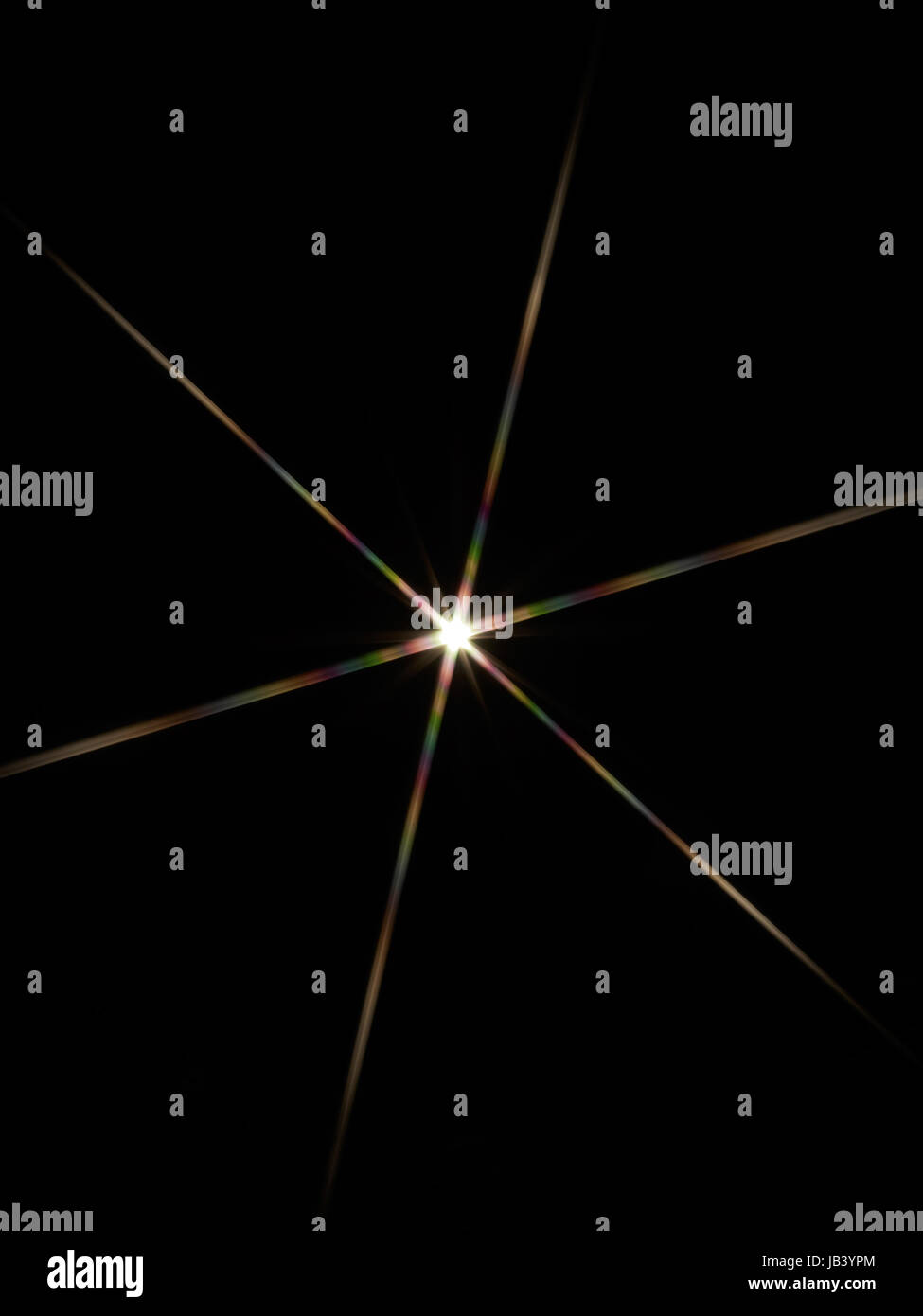 colorful glaring light star in black back Stock Photo - Alamy