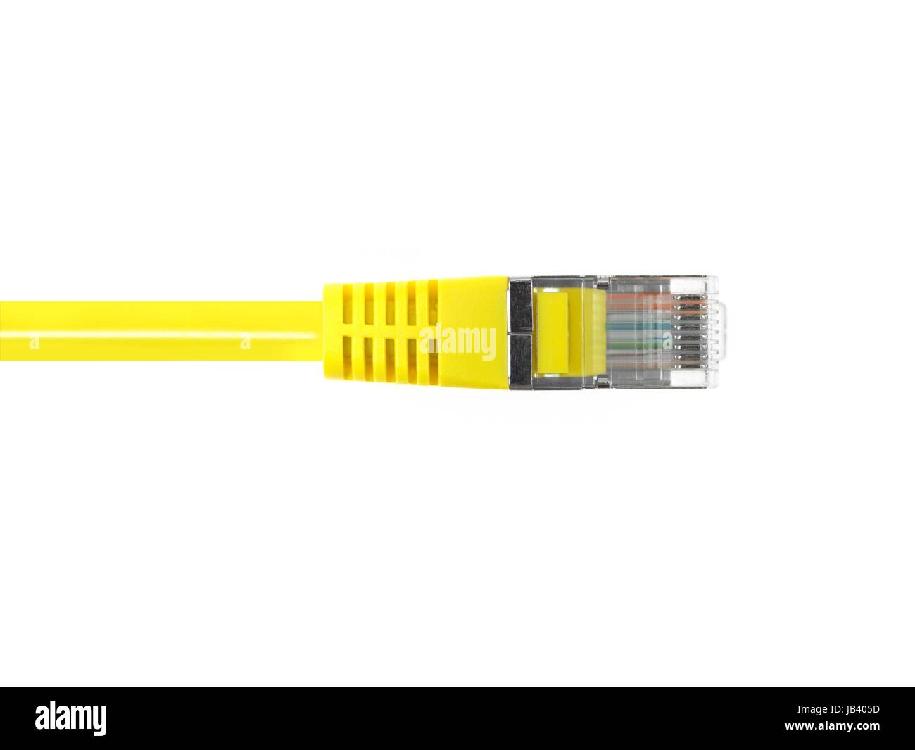 Ethernet cables isolated against a plain background Stock Photo - Alamy