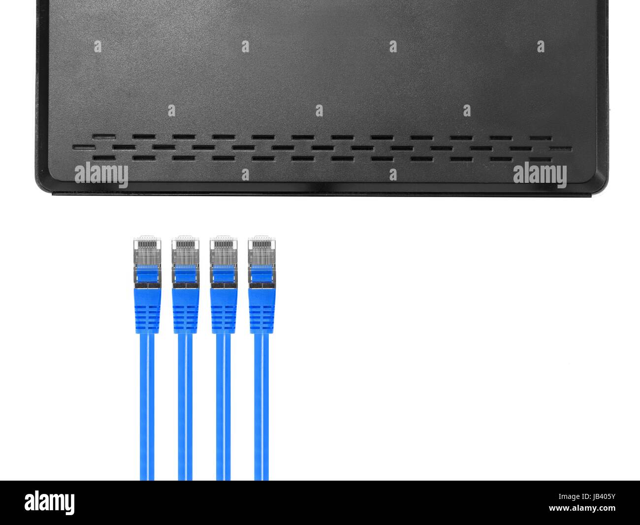 Ethernet cables isolated against a plain background Stock Photo - Alamy