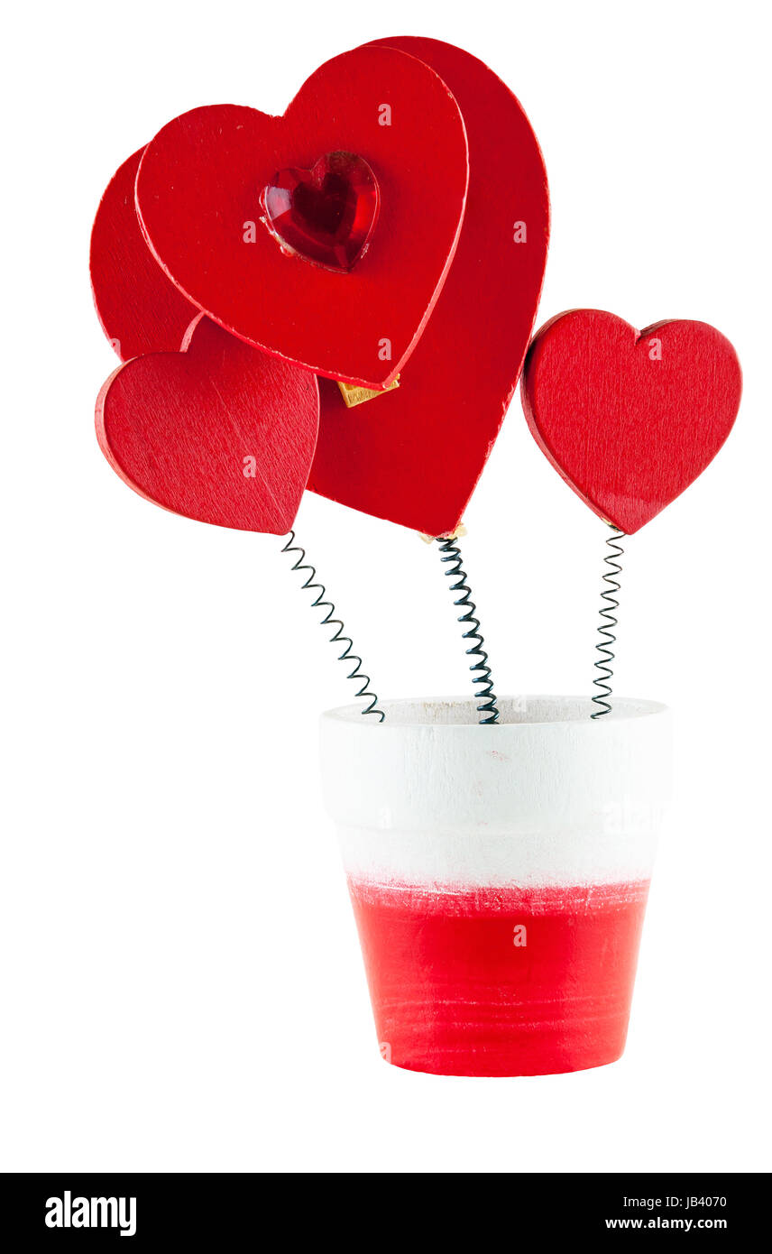 Heart imitation of flowers isolated on white background with clipping ...