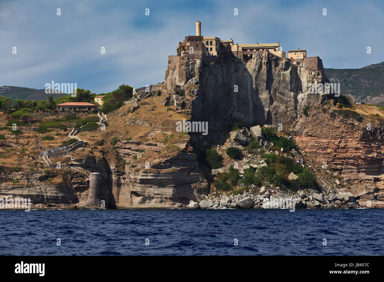 Capraia island castle and fortification. Elba, Italy Stock Photo - Alamy