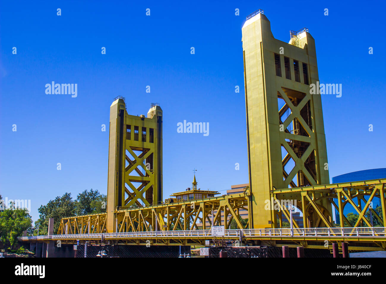 Bridge With Two Towers Stock Photo - Alamy