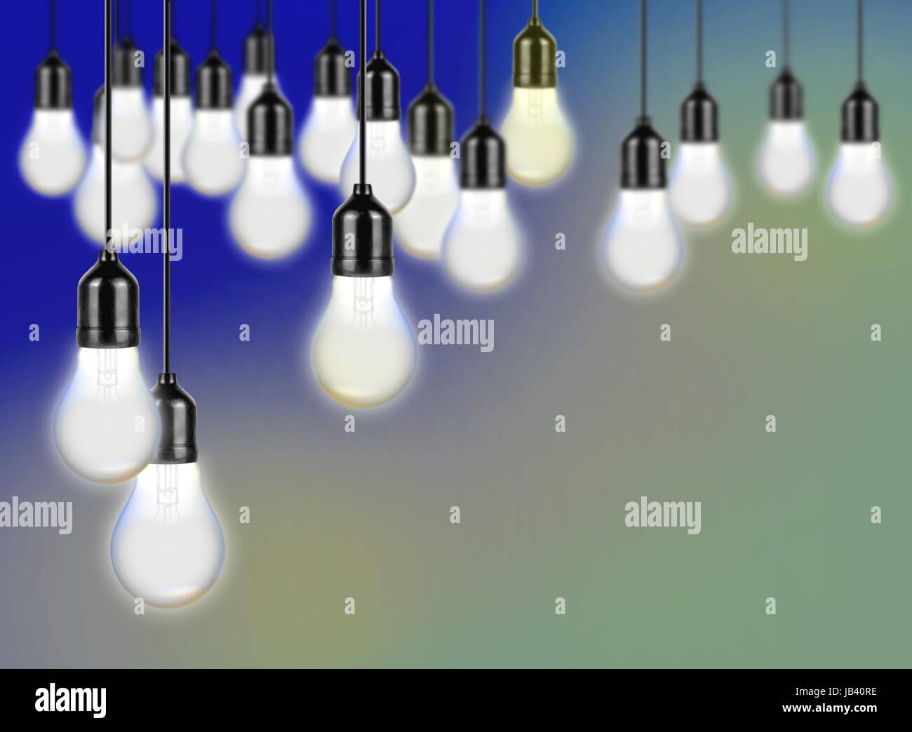 Hanging Light bulbs Stock Photo - Alamy