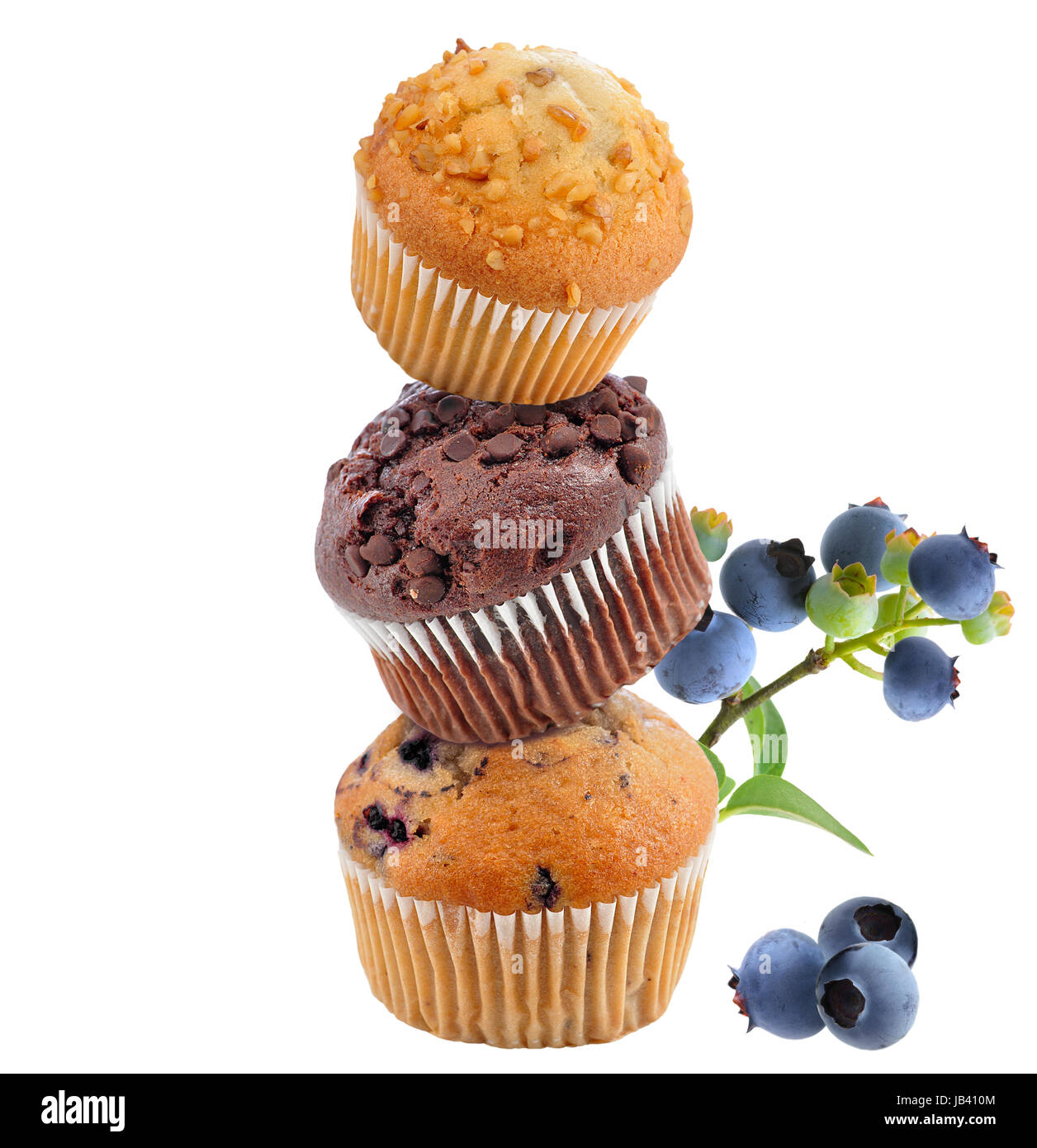 Fresh Muffins Isolated On White Background Stock Photo - Alamy
