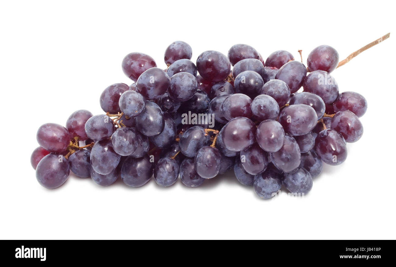 Branch of grapes isolated on white background Stock Photo - Alamy