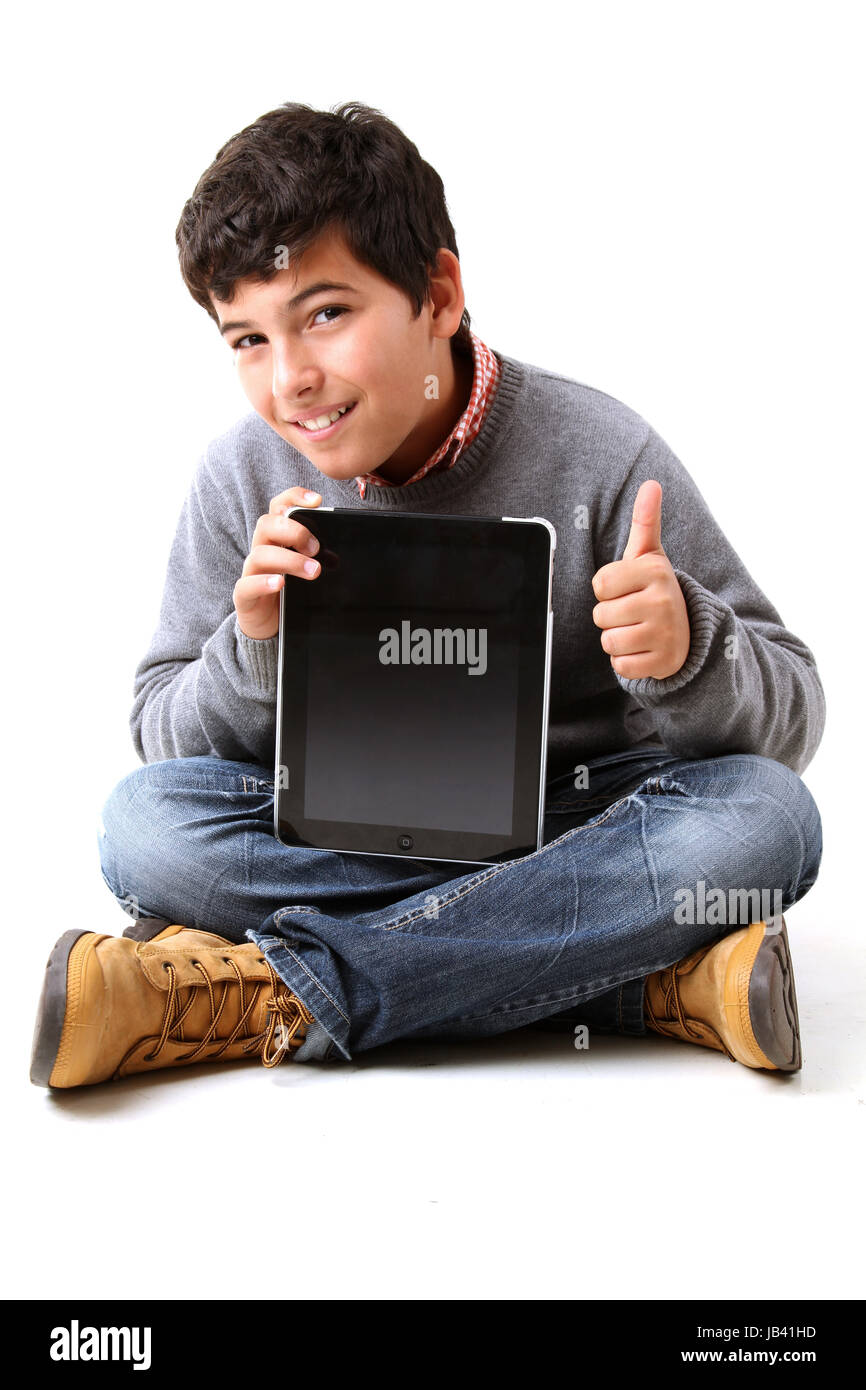 boy with tablet Stock Photo - Alamy