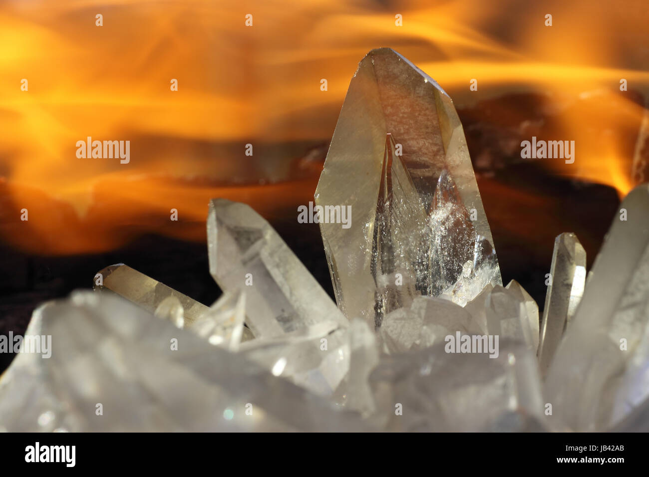 rock crystal in the fire Stock Photo - Alamy