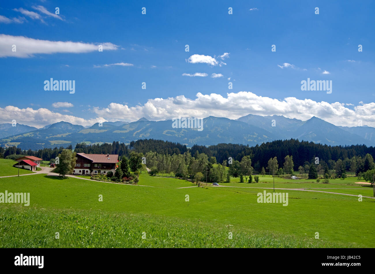 beautiful mountain range in allgau bavaria germany Stock Photo - Alamy