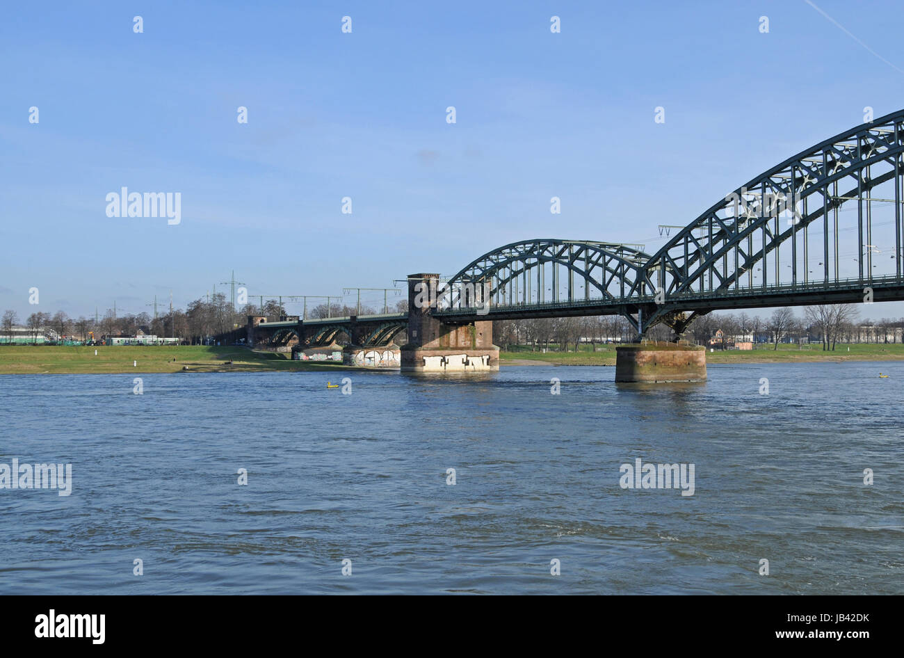 railway bridge over the rhine Stock Photo - Alamy