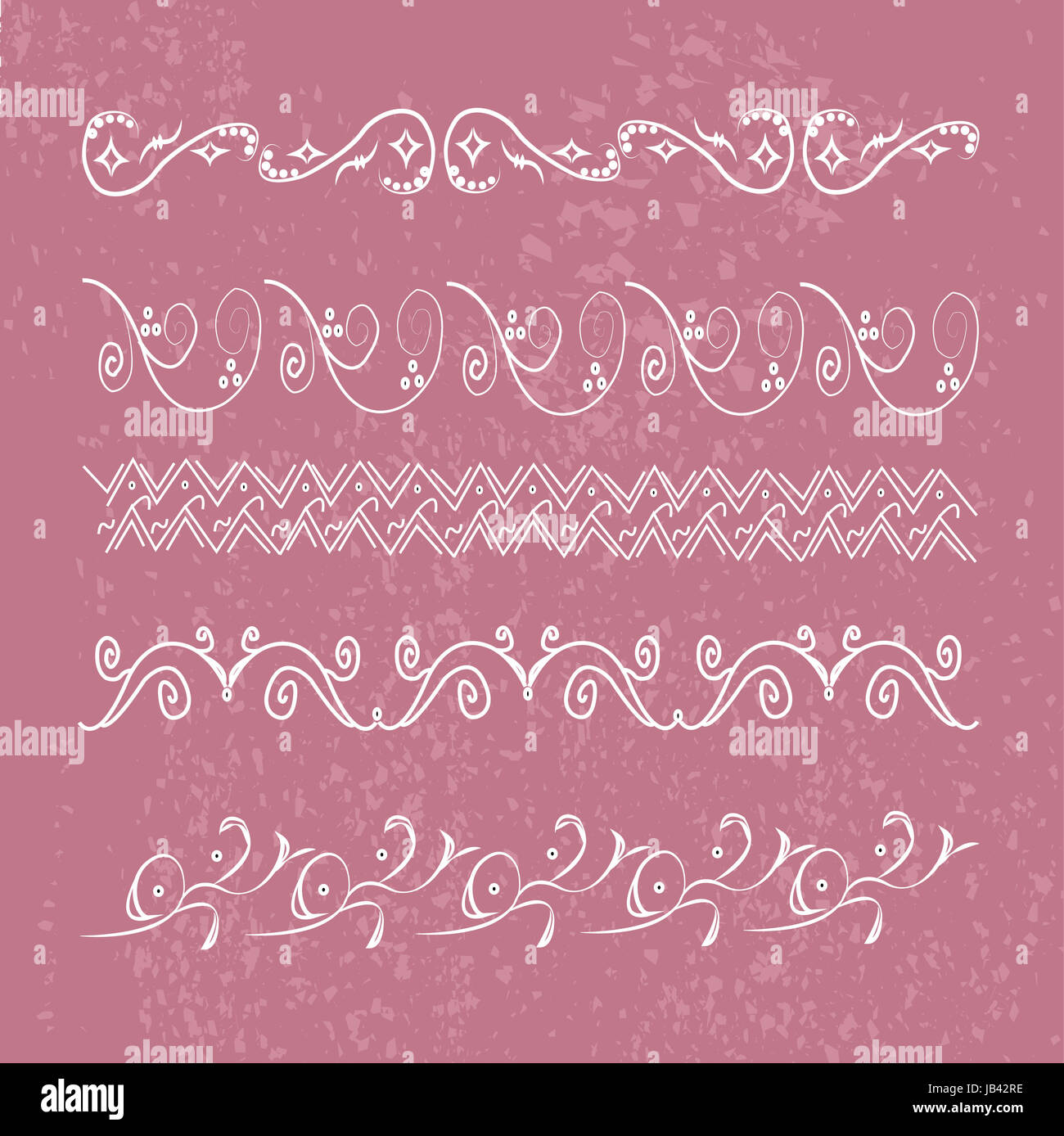 Image of a set of antique patterns on a colorful background Stock Photo ...