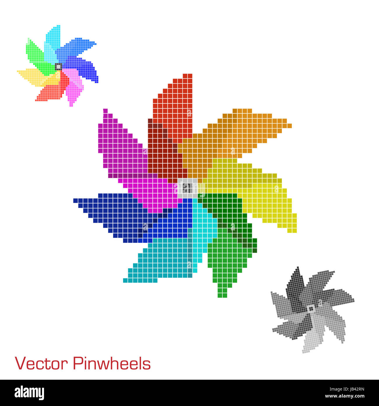 Image of a colorful pinwheel mosaic isolated on a white background ...