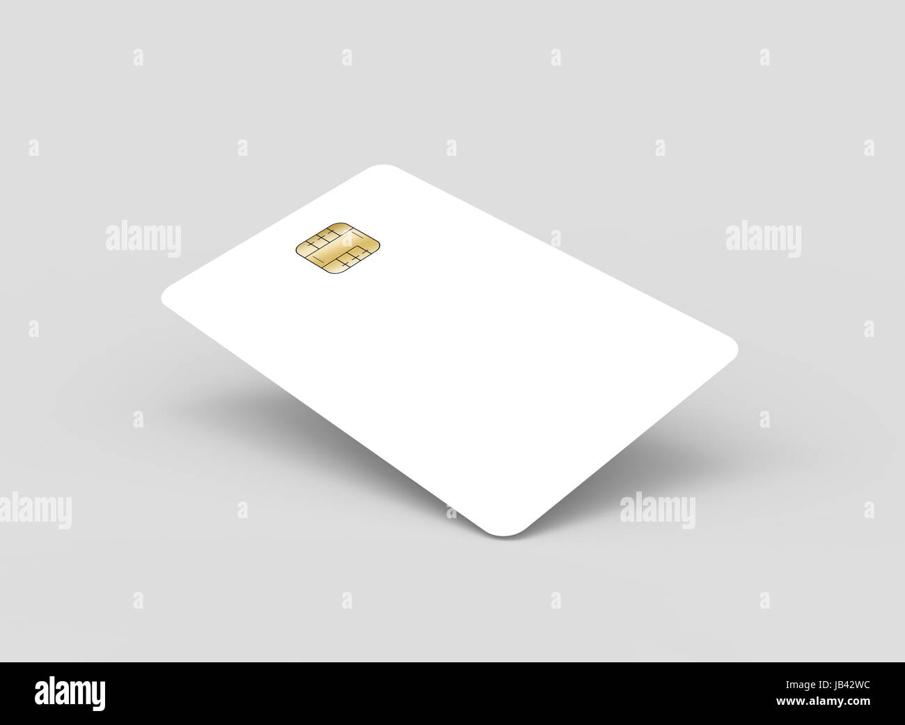 tilt blank chip card for design uses, isolated light gray background ...