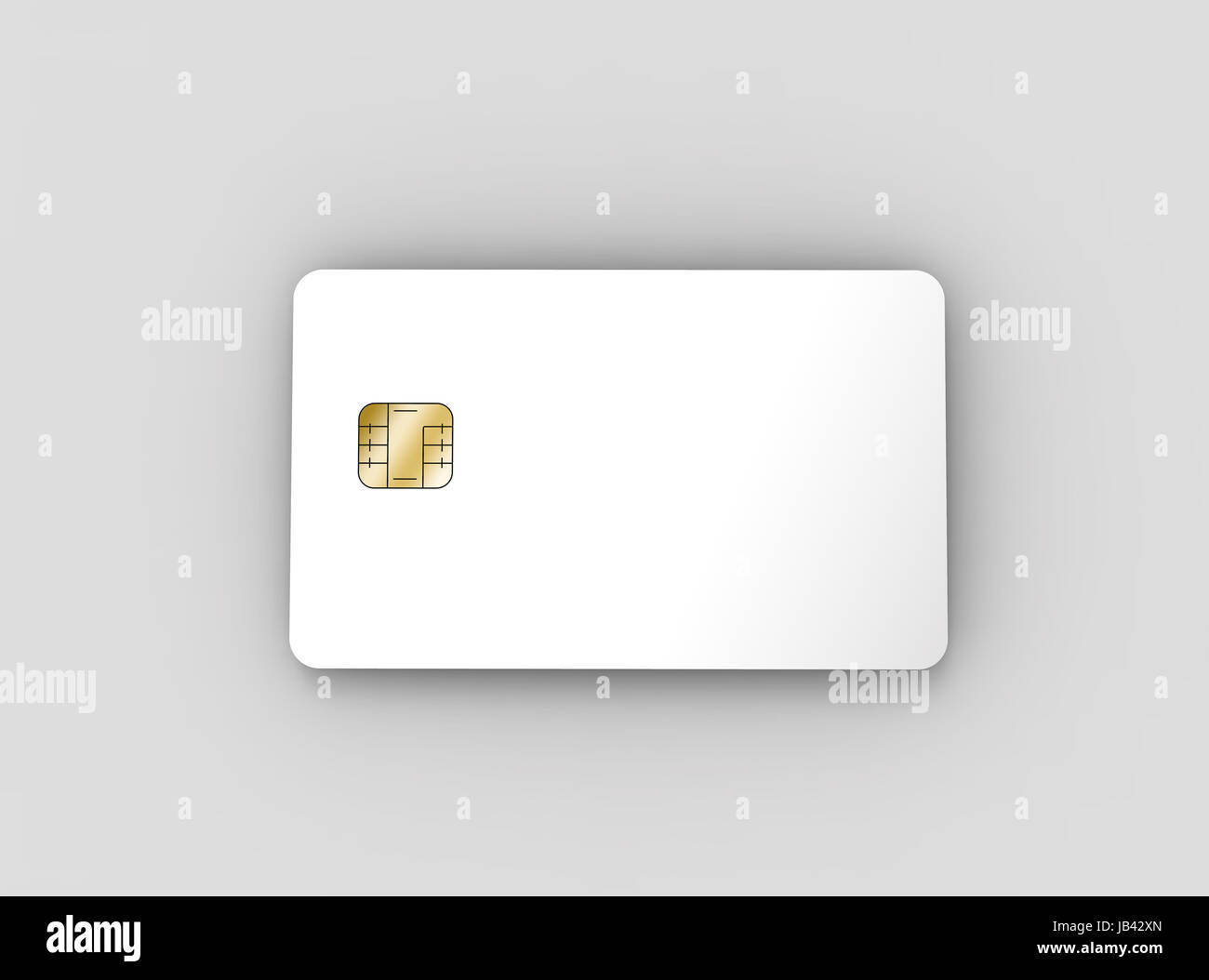 blank chip card for design uses, isolated light gray background, 3d ...